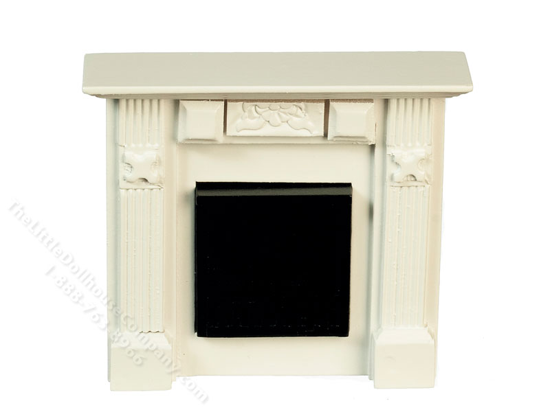 Miniature White Elizabethan Fireplace for Dollhouses [AZT T5744] | The ...