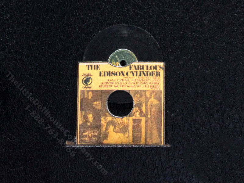 Miniature Fabulous Edison Cylinder Vinyl Record for Dollhouses [ACB 552 ...