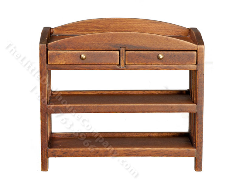 Miniature Changing Table, Slatted, Walnut [CLA 10612] | The Little ...