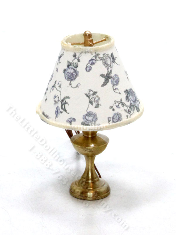 Miniature Brass Lamp with Delft Shade [TLDC 25030] | The Little ...