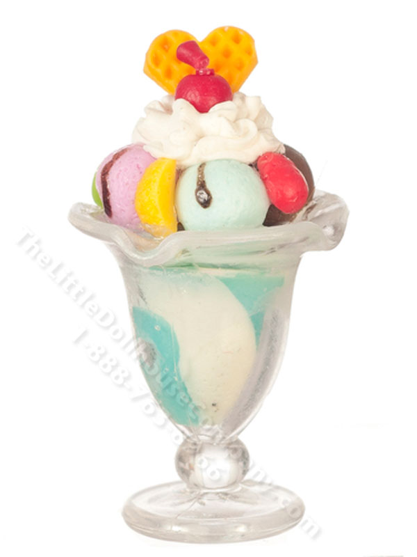 Miniature Ice Cream Sundae for Dollhouses [AZT G7507] | The Little ...