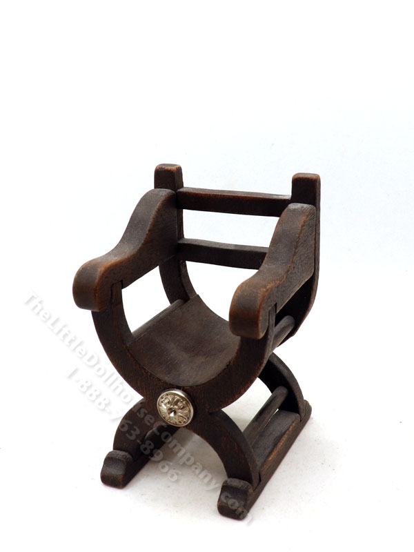 Miniature Curule Seat Throne for Dollhouses [MRR 0061] | The Little ...