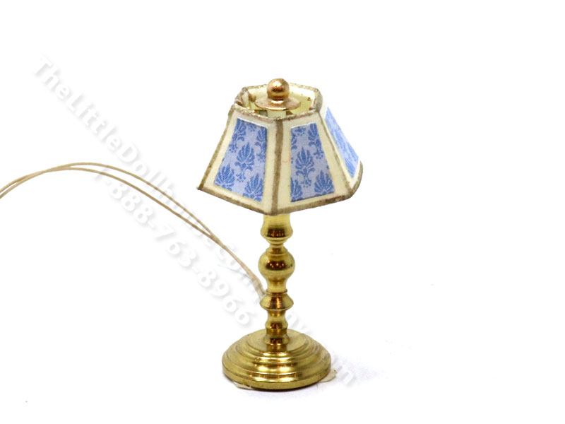 Miniature 12v Small Table Lamp for Dollhouses - Blue [MNM STL04] | The ...